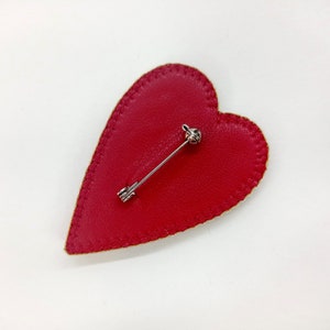 Beaded Evil Eye Red Heart Brooch - Etsy