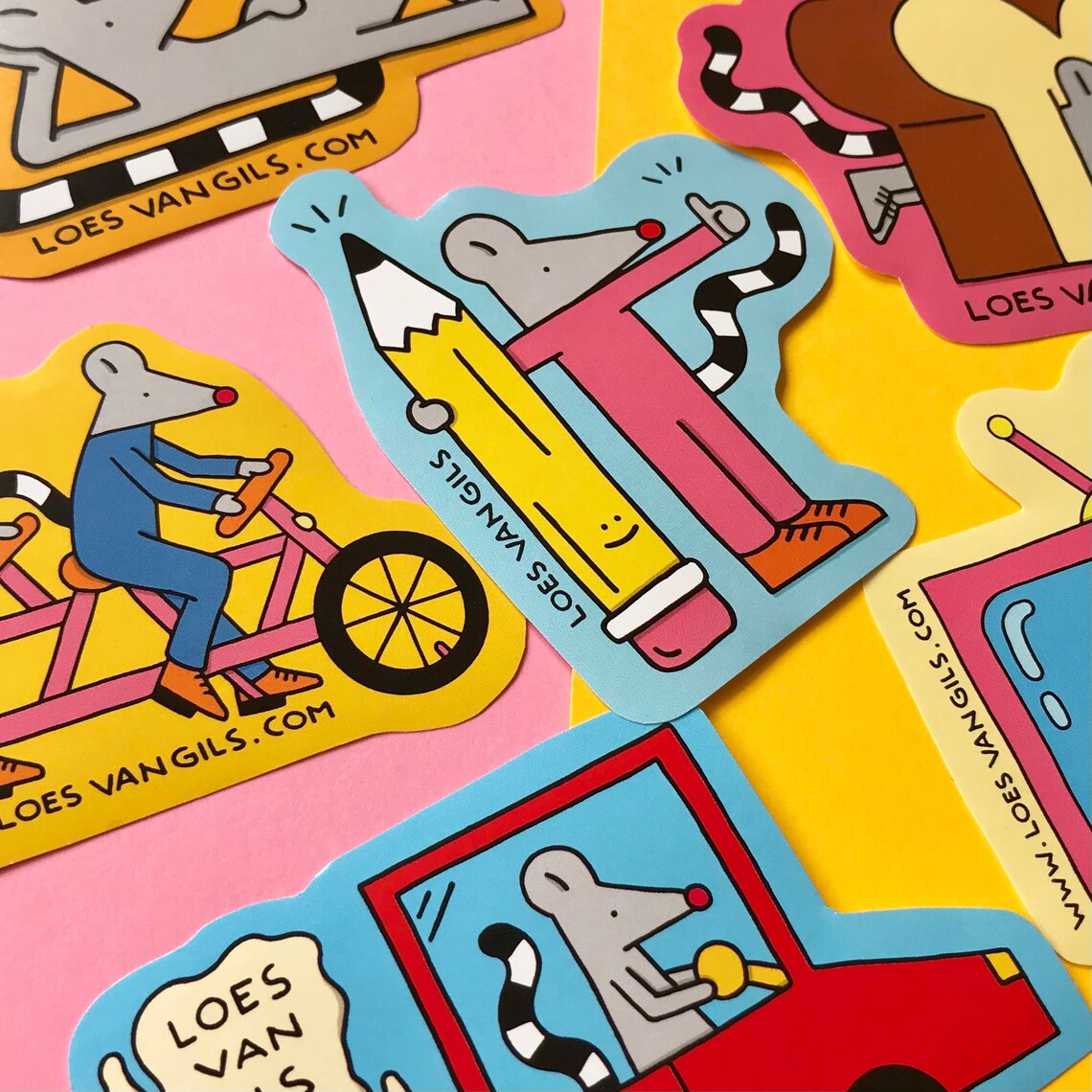 Ratpack Stickerset of 6 Animal Illustration Art Stickers - Etsy