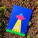 UFO Mini Print A5 Mini Poster Art Print Illustration Card Abstract ...