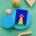 UFO Mini Print A5 Mini Poster Art Print Illustration Card Abstract ...
