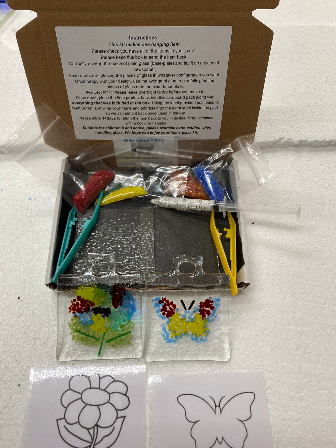 DIY. Home Fusing Kit, Two Panels. Bullseye Glass. - Etsy