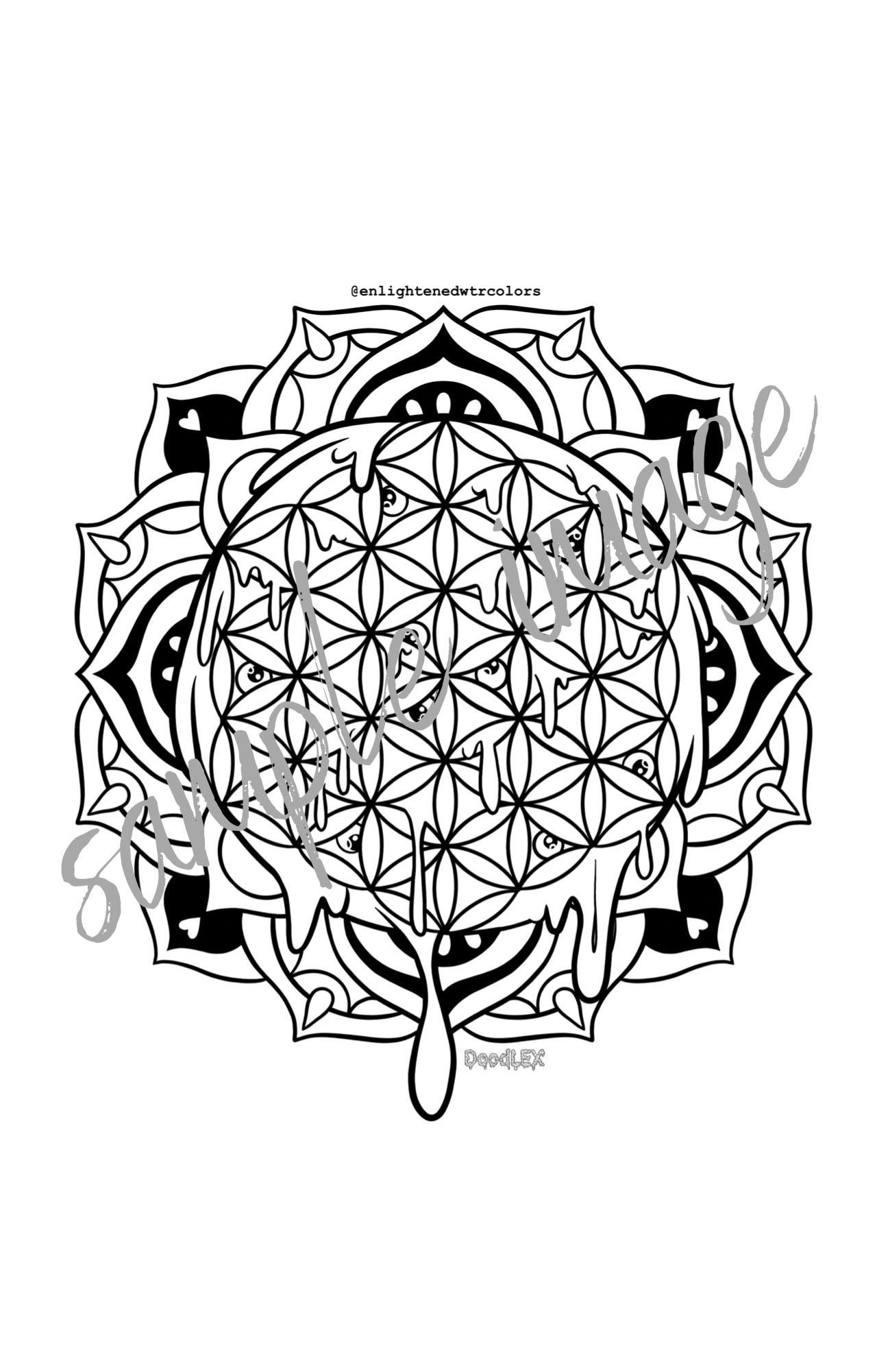 Flower of Life Coloring Page | Sacred Geometry | Digital Download | A4 ...