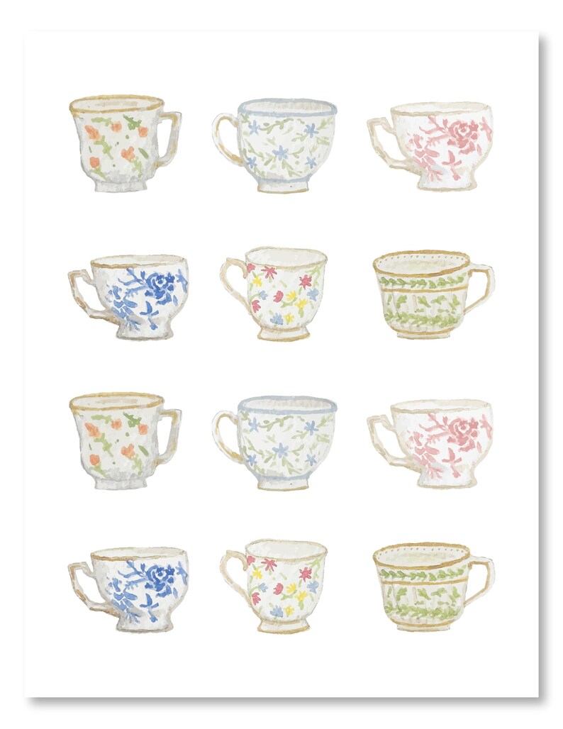 Teacup Art Print - Etsy