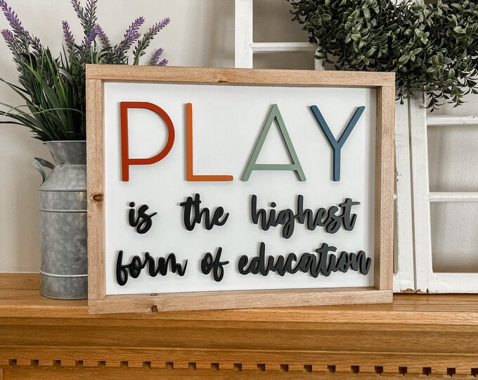 PLAY Nursery Sign Play Room Sign Play Room Decor Nursery Decor - Etsy