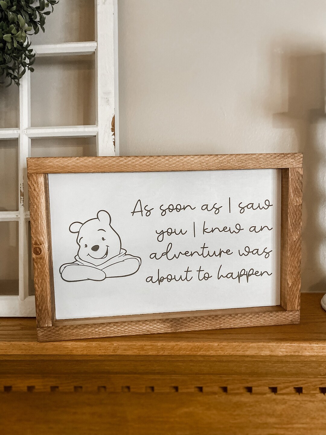 Winnie the Pooh Sign Pooh Bear Nursery Decor - Etsy