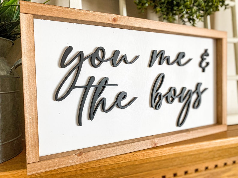 You Me and the Boys - Family Sign - Boy Sign - Play Room - Etsy