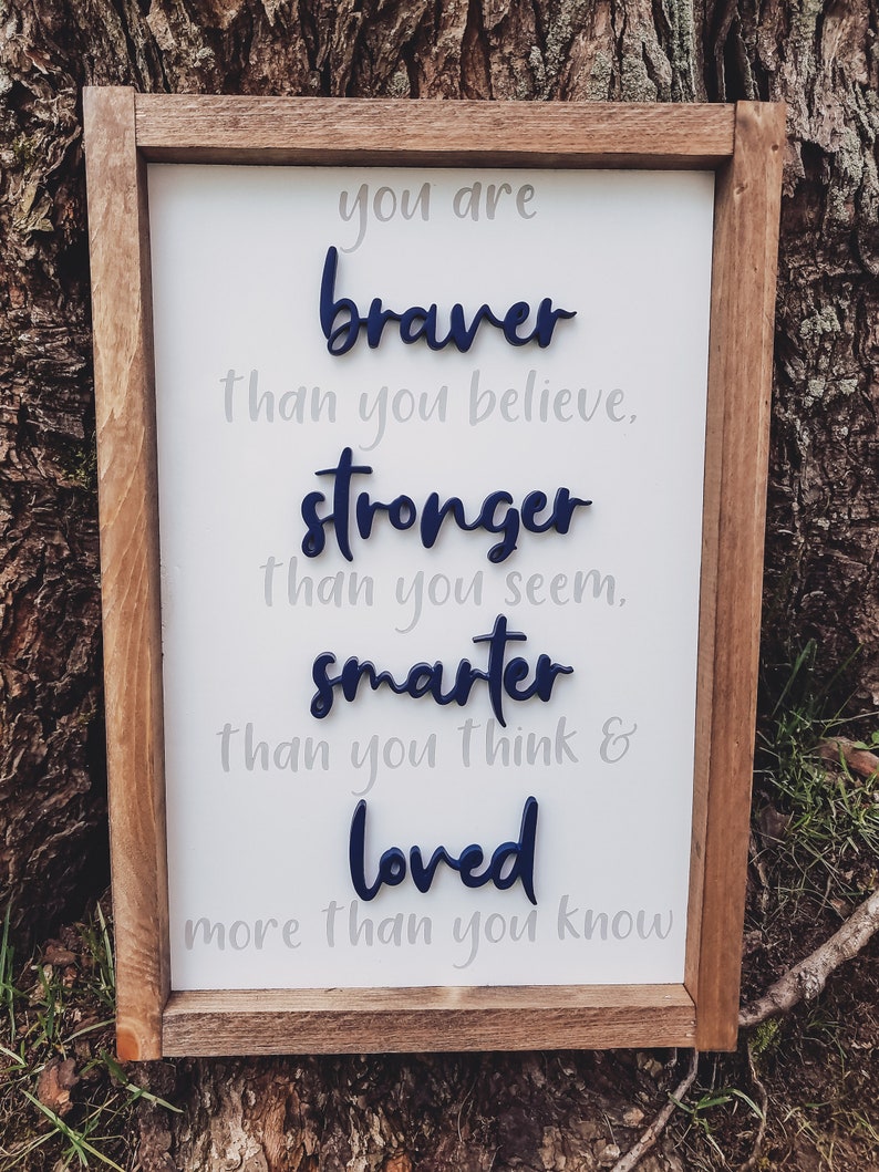 Winnie the Pooh you Are Braver Than You Believe Winnie the | Etsy