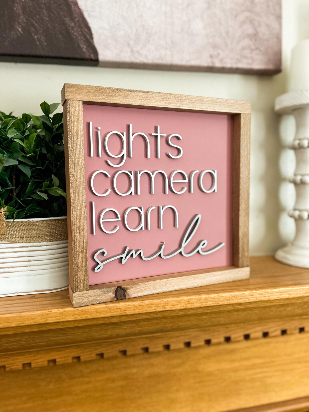 Lights Camera Learn Smile - Teach Sign - Censored TTPD - Etsy
