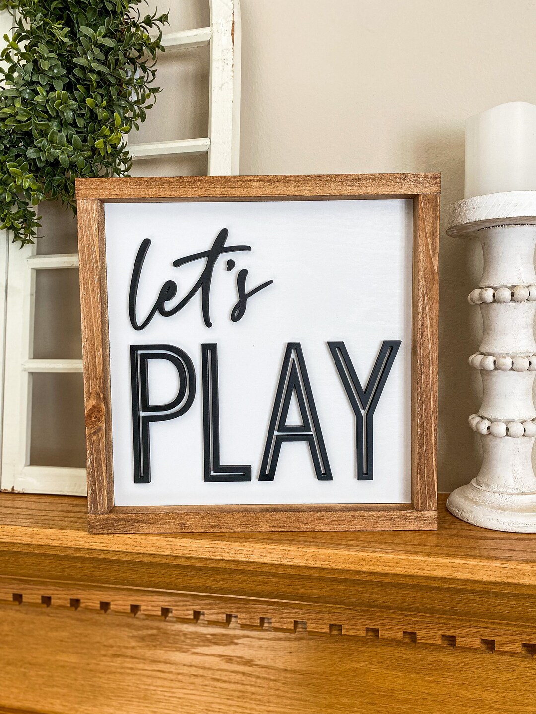 Let's Play - Play Room Sign - Nursery Decor - Nursery Sign - Etsy