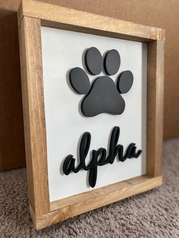Paw Print Sign Dog Sign Pet Sign Animal Sign | Etsy