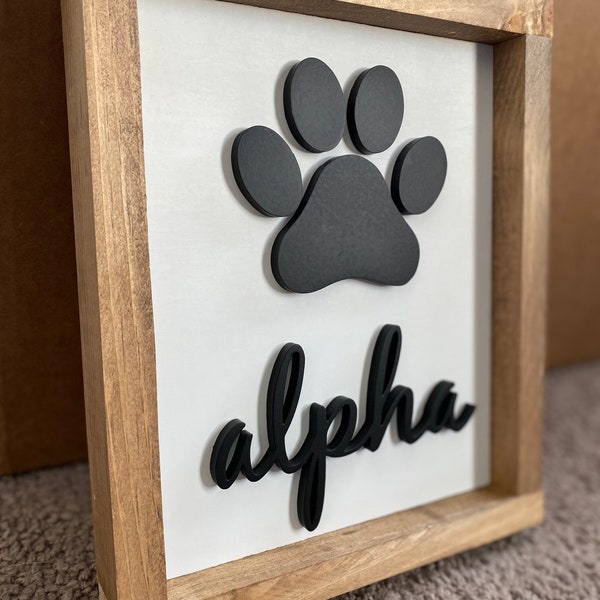 Paw Print Sign - Etsy