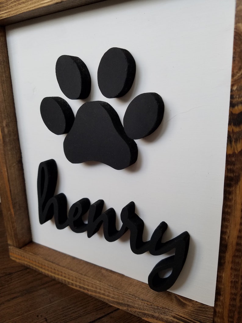 Paw Print Sign Dog Sign Pet Sign Animal Sign | Etsy