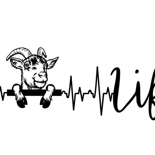 Goat Life Heartbeat SVG PDF Jpg .png Digital Glowforge Cricut - Etsy