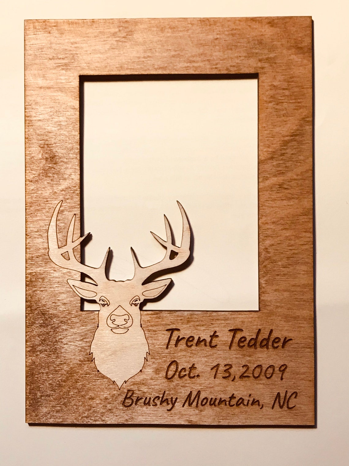 Customizable Deer Photo Frame SVG Glowforge Laser File | Etsy