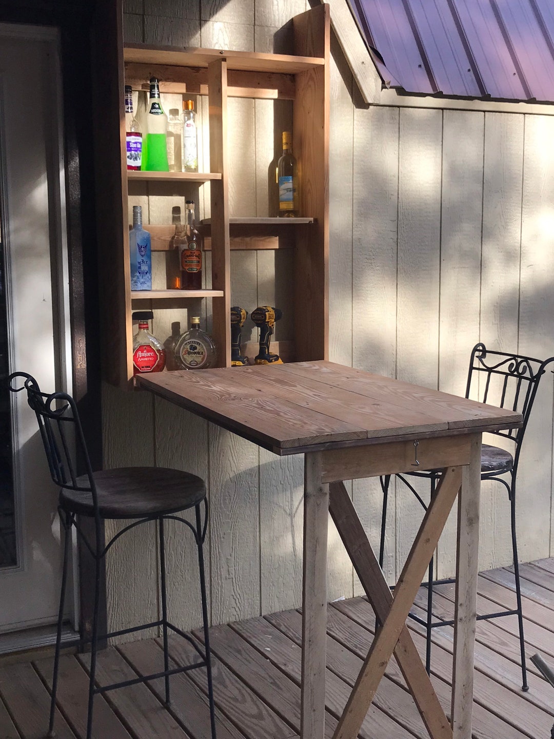 Build This Murphy Bar Yourself Material List Cut List and Assembly Instructions Hideaway Patio Table Pool Side Dining Entertaining Etsy