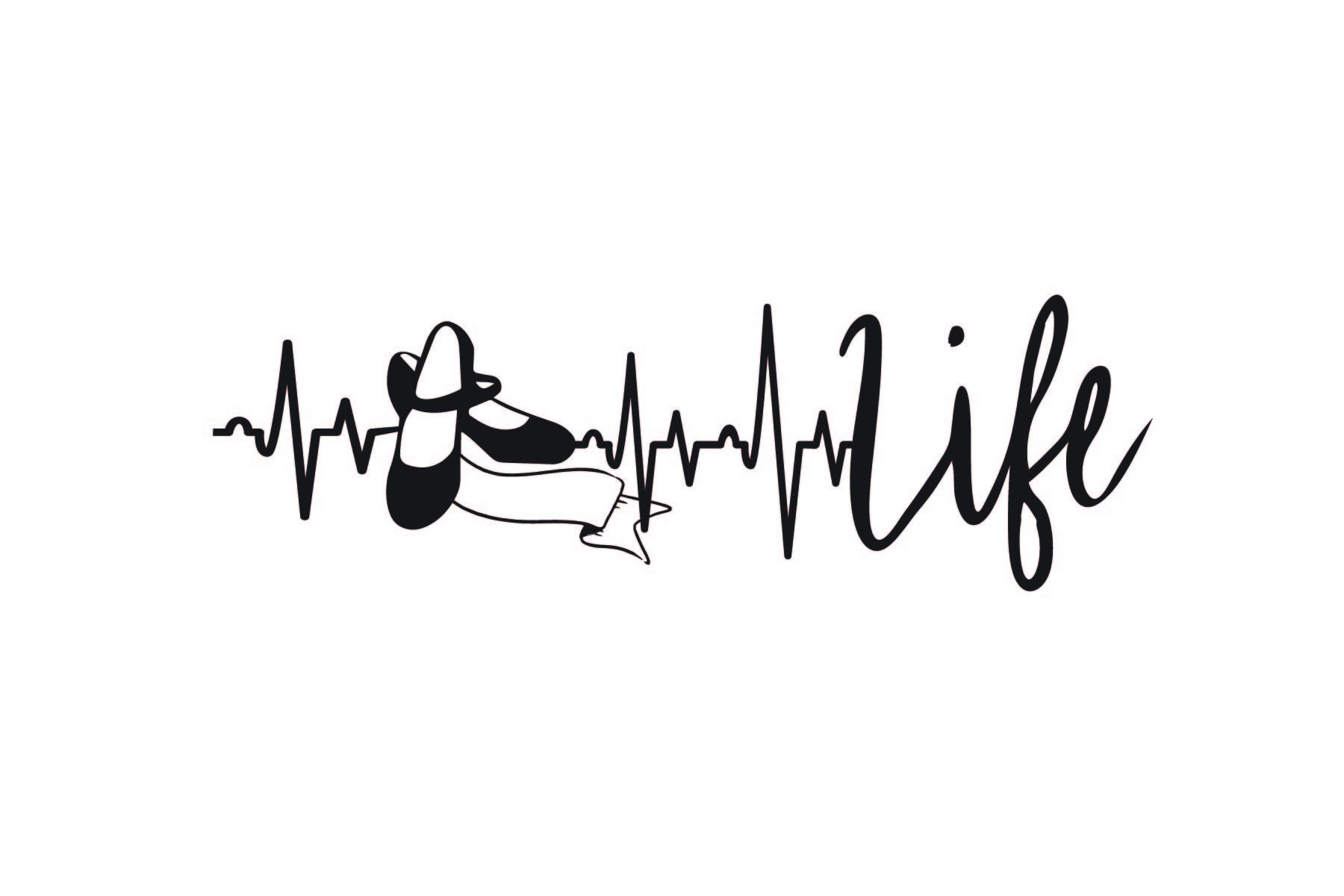 Customizable Dance Shoes Heartbeat SVG PDF JPG .png Digital - Etsy