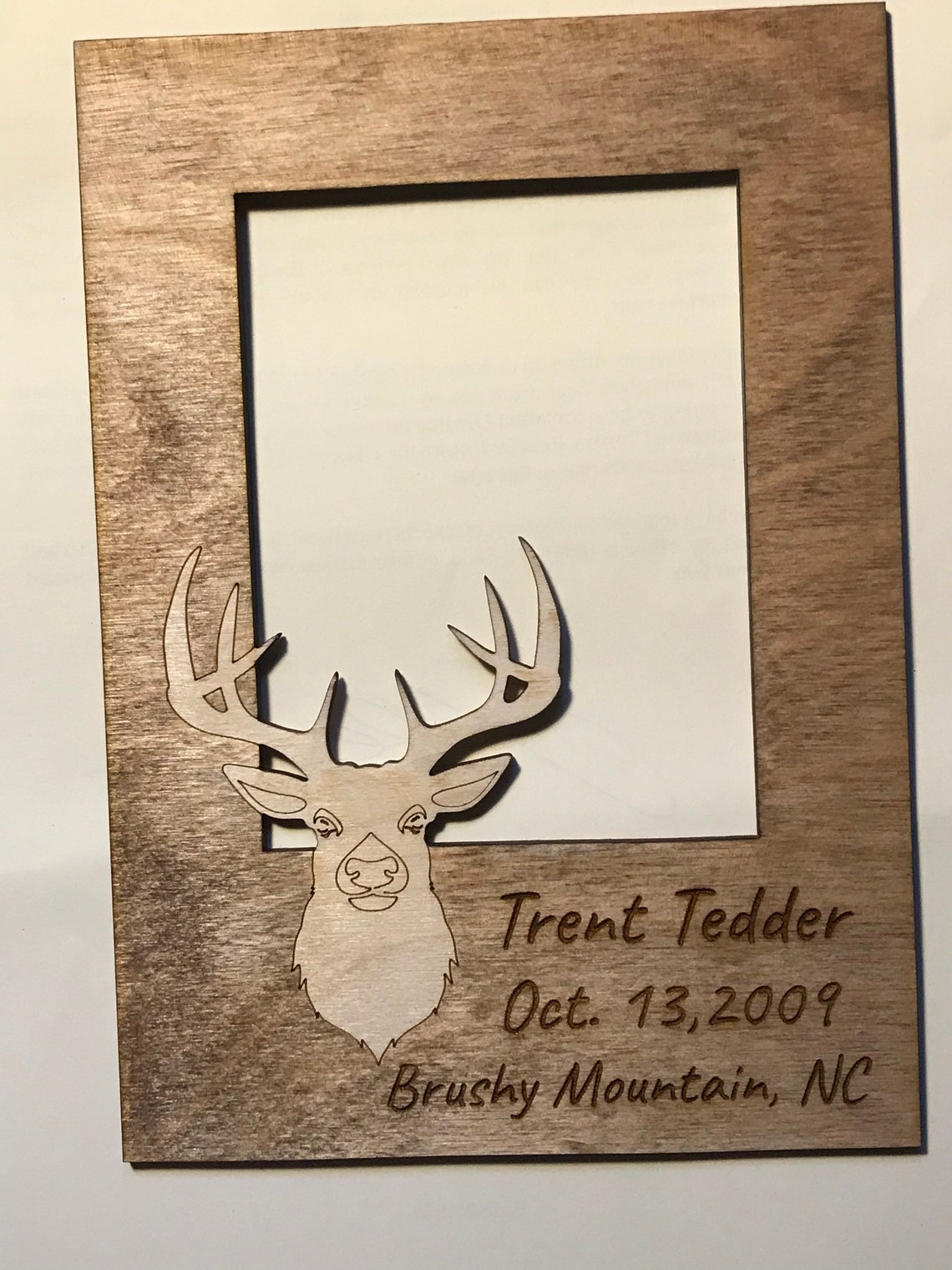 Customizable Deer Photo Frame SVG Glowforge Laser File | Etsy