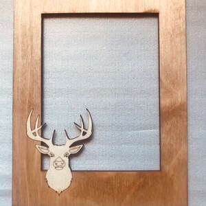 Customizable Deer Photo Frame SVG Glowforge Laser File - Etsy