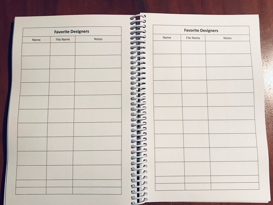 Coil Bound Laser File Logbook and sales Tracker Use with | Etsy