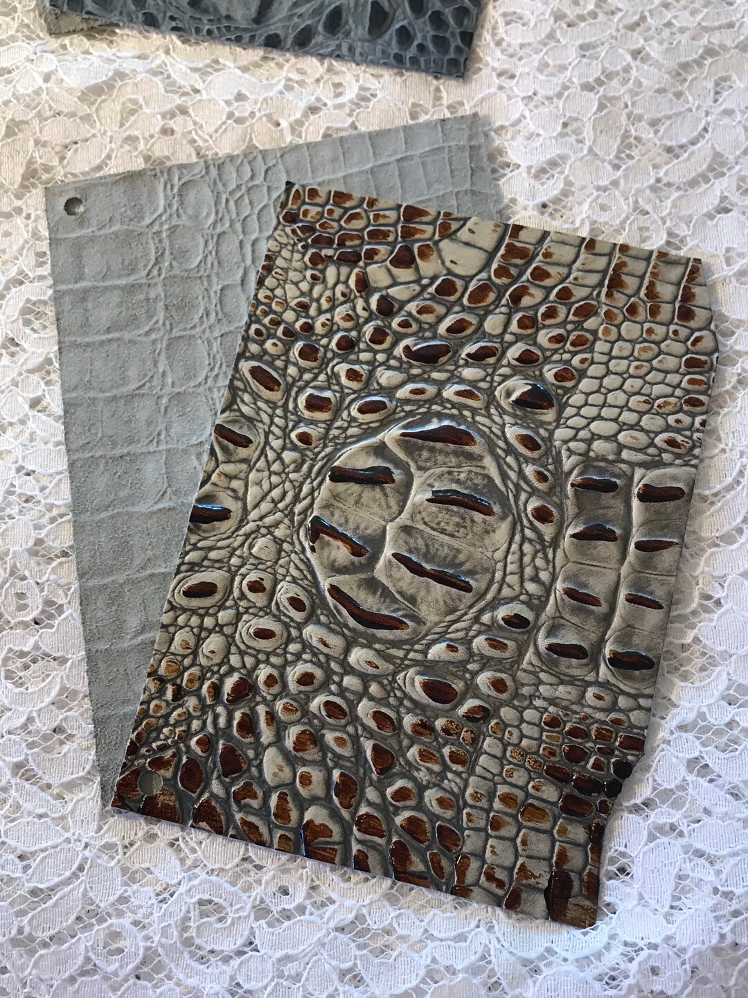 Gator and Snake Pattern Leather Blanks Gorgeous Colors - Etsy