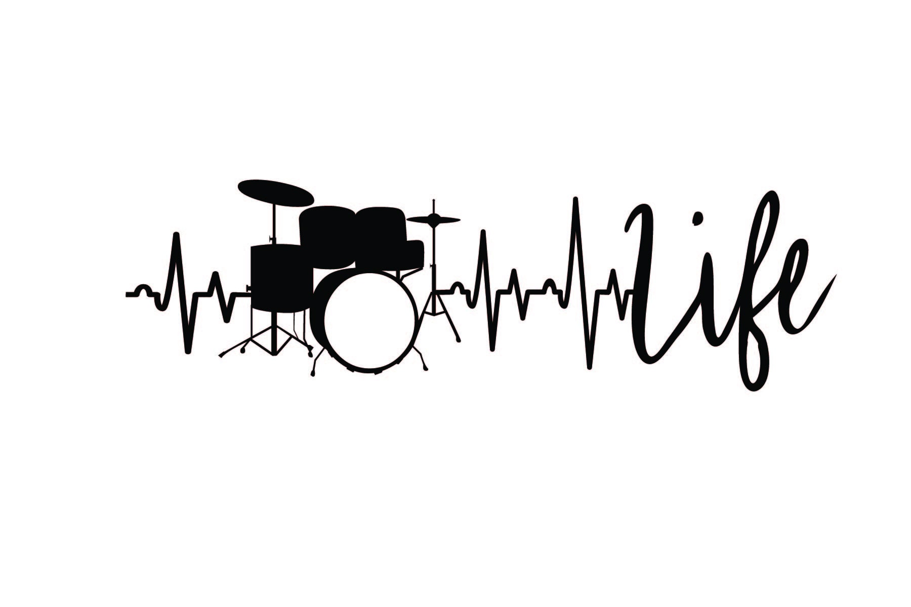 Drummer Life Heartbeat SVG PDF JPG .png Digital Glowforge | Etsy UK
