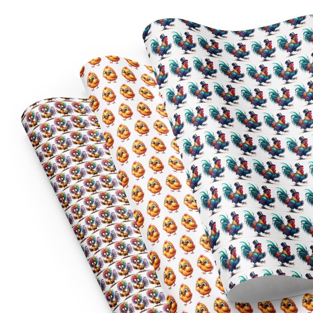 Fun Chicken Design Gift Wrapping Paper Funny Gag Gift - Etsy