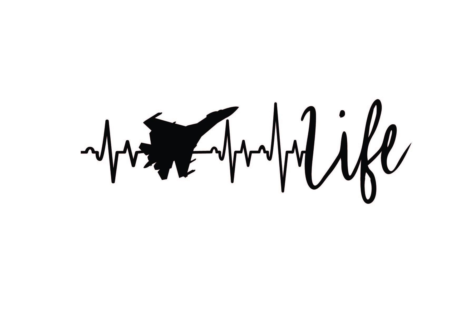 Fighter Jet Life Heartbeat SVG PDF Jpg Png Digital File | Etsy
