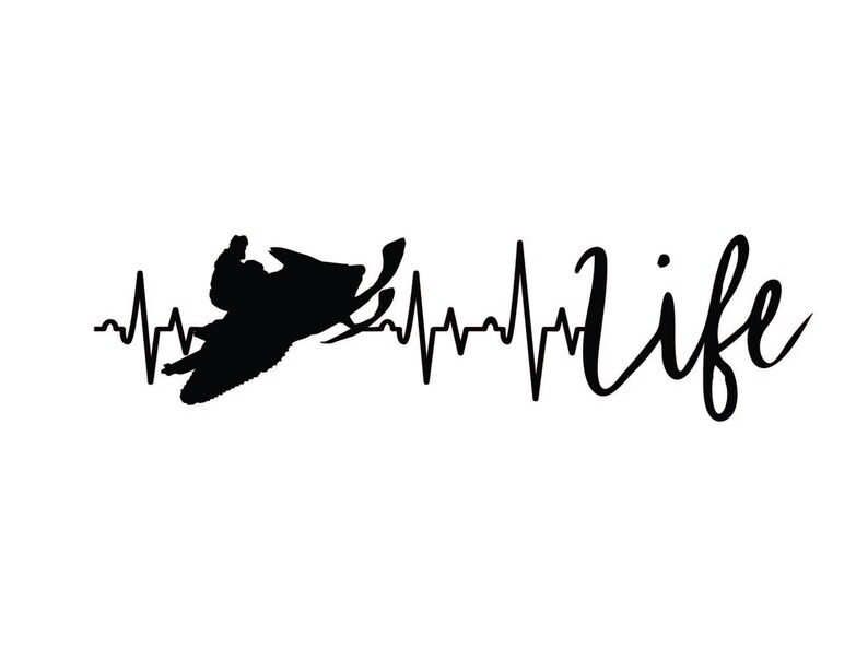 Snowmobile Life Heartbeat SVG PDF JPG .png Digital Glowforge - Etsy