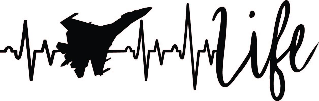 Fighter Jet Life Heartbeat SVG PDF Jpg Png Digital File | Etsy