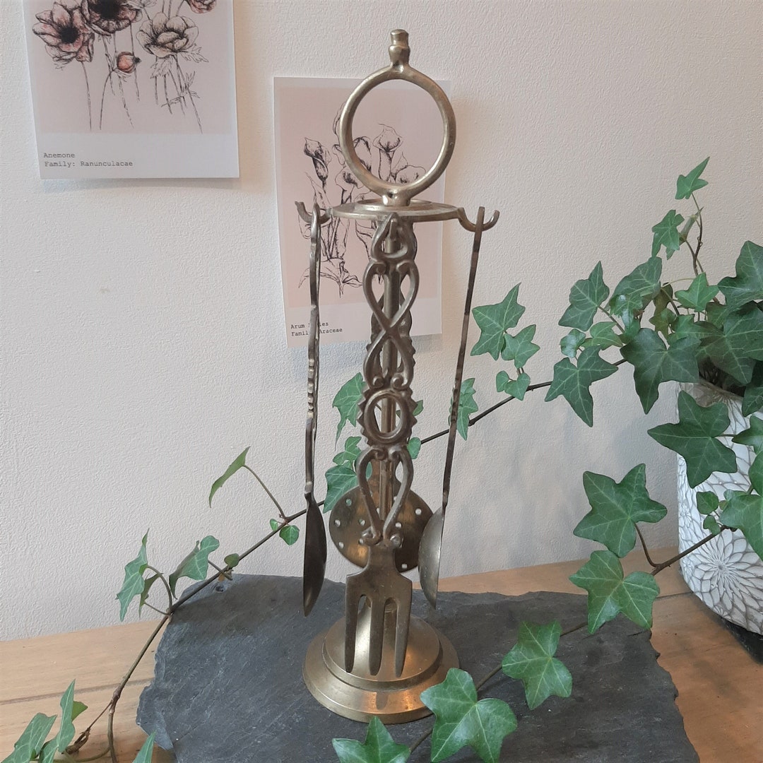 Vintage Brass Small Companion Set, Miniature Kitchen Utensils, Antique ...