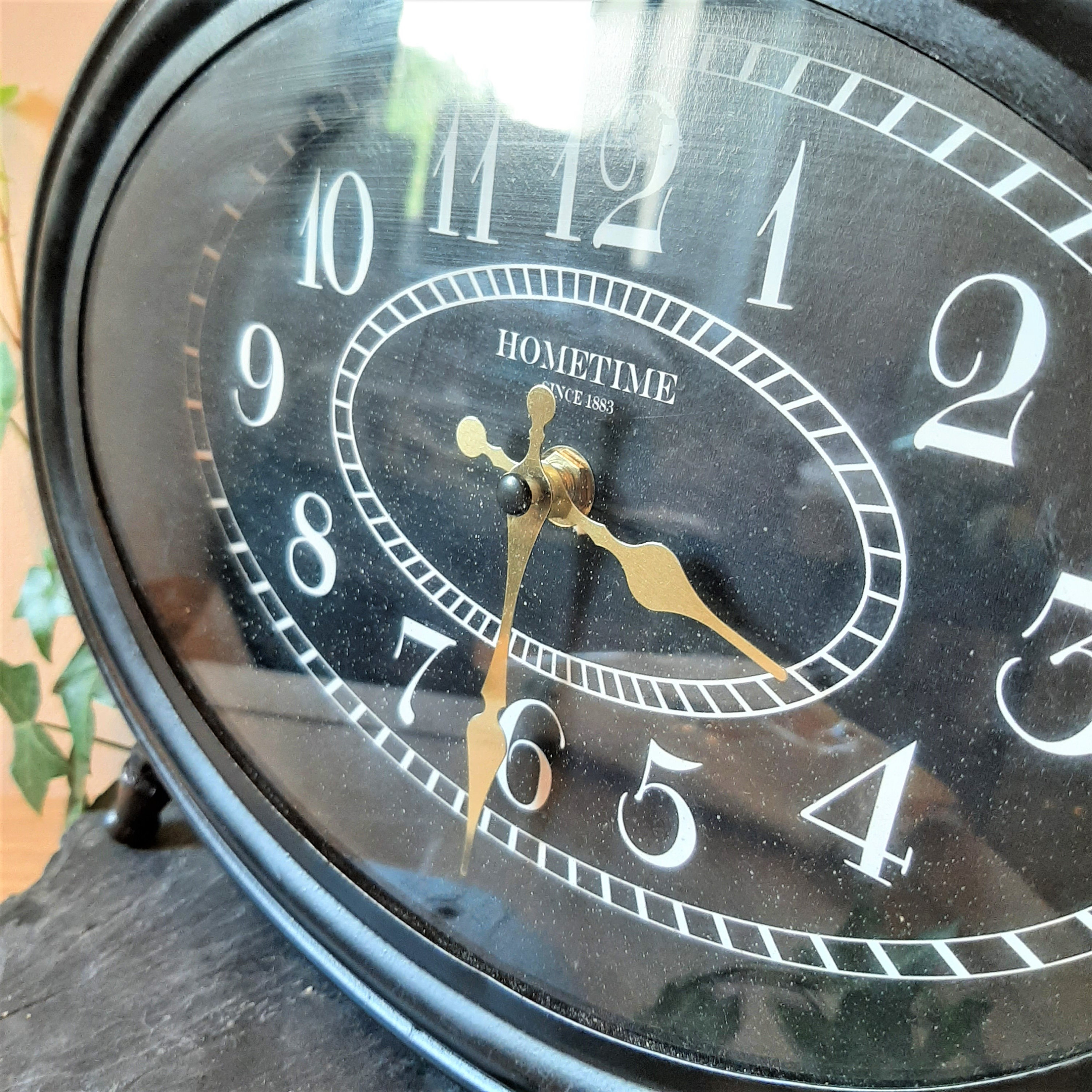 Black Table Top Clock, French Inspired Roman Numeral Clock, Large Desk ...