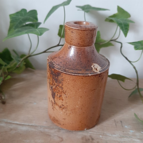 Antique Ink Pot Victorian Stoneware Ink Well Salt Glazed - Etsy