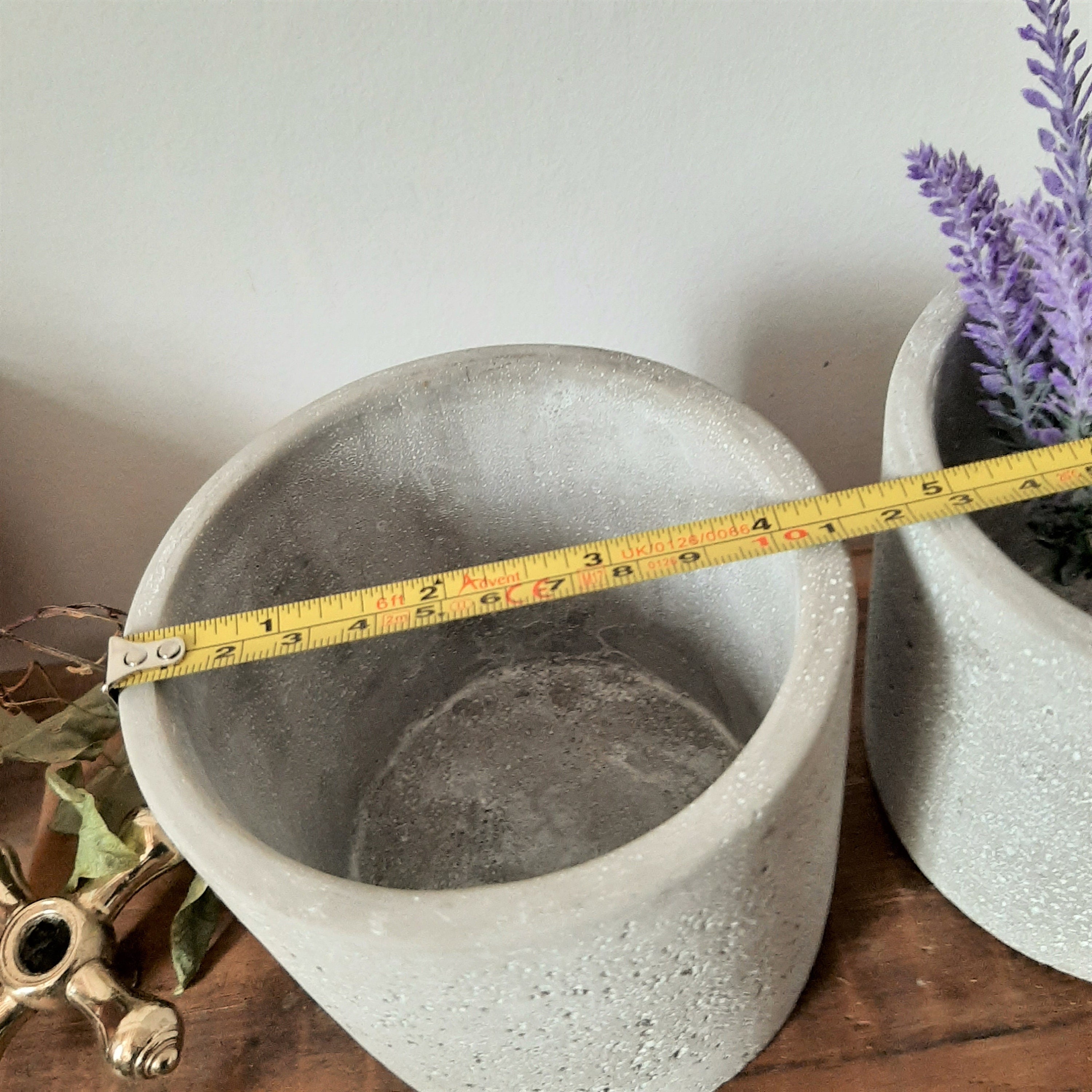 Large Round Concrete Planter Large Grey Concrete Plant Pot - Etsy