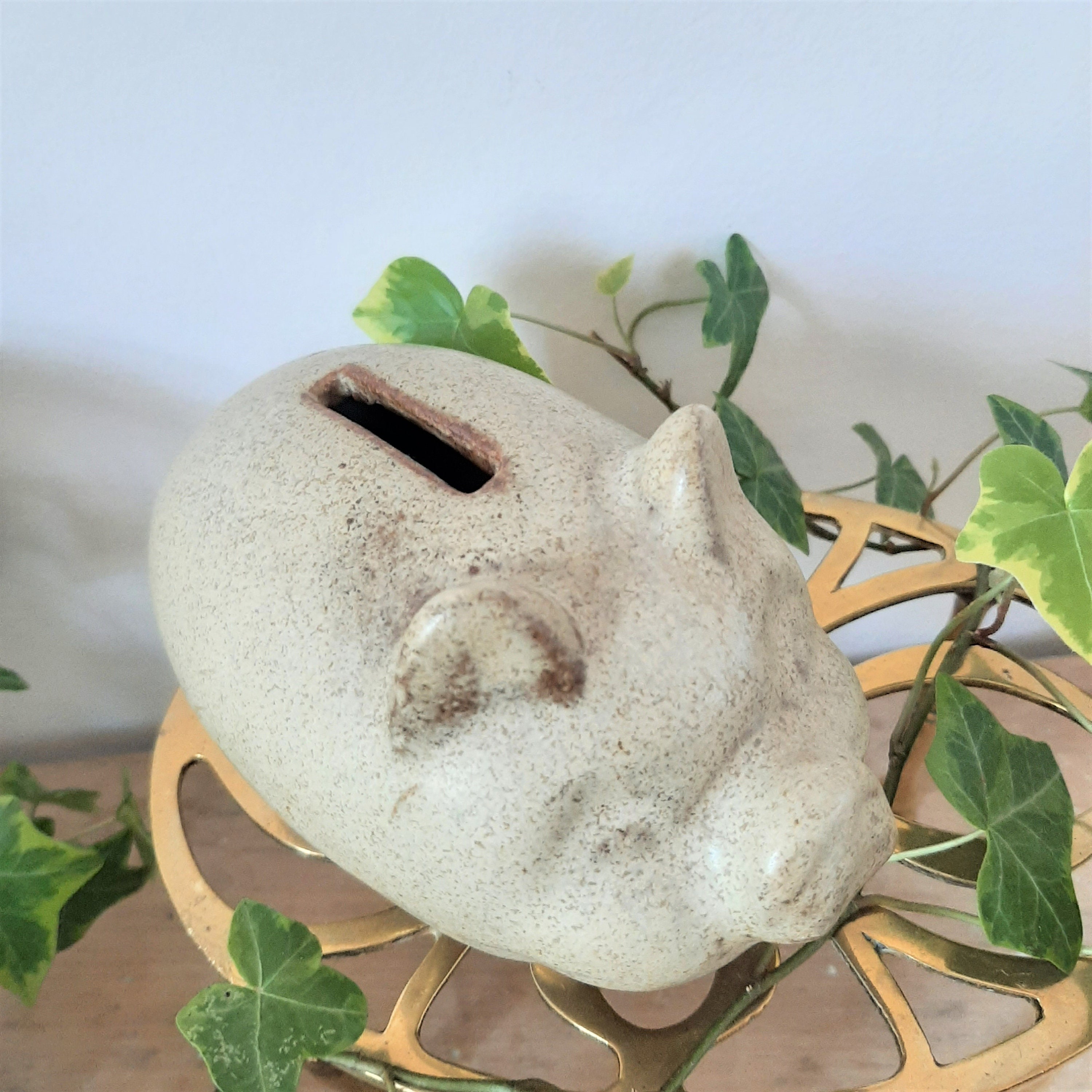 Vintage Piggy Bank, Antique Pig Money Box, Ceramic Glazed Money Box ...