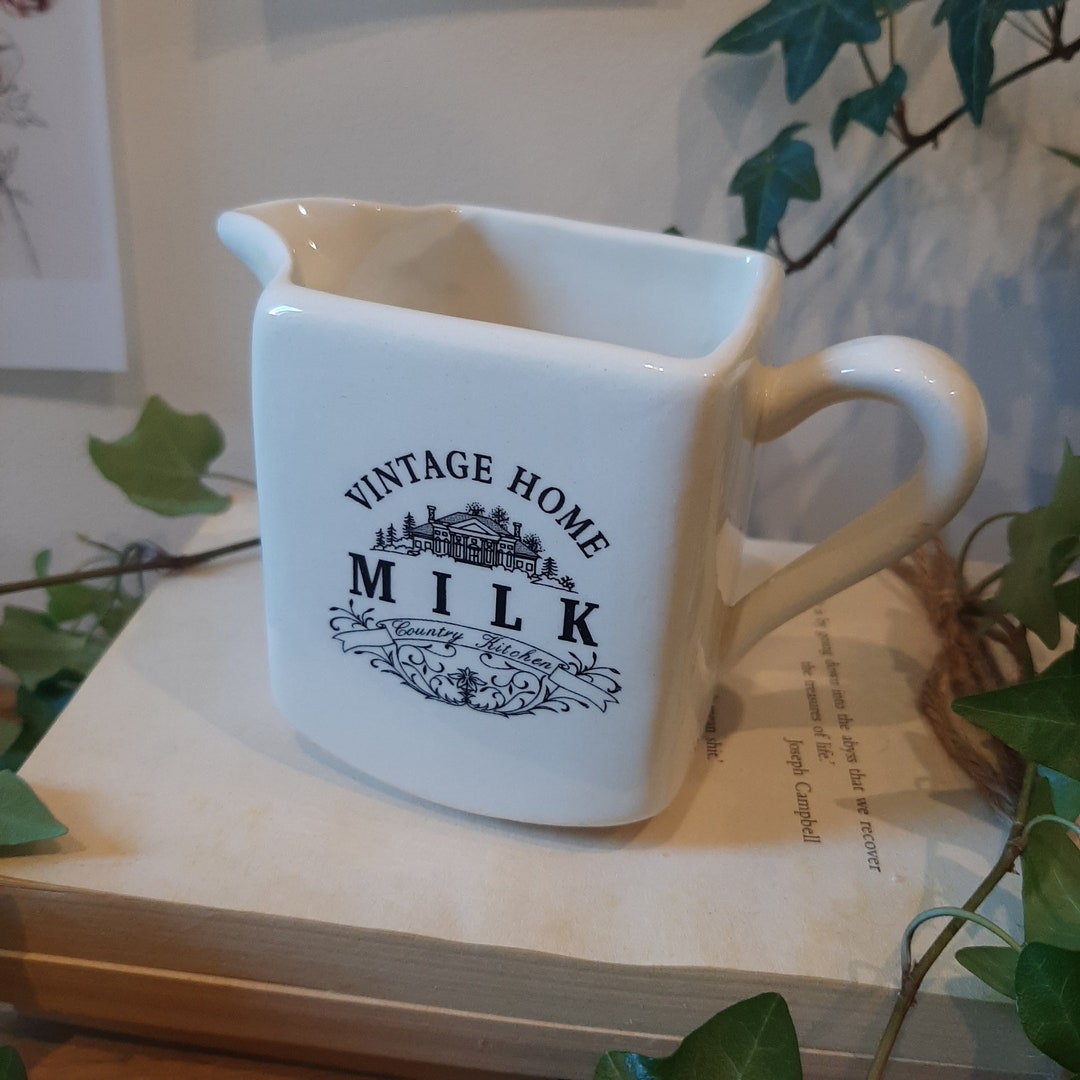 Ceramic Milk Carton, Retro Milk Jug , Vintage Milk Jug, Freestanding ...