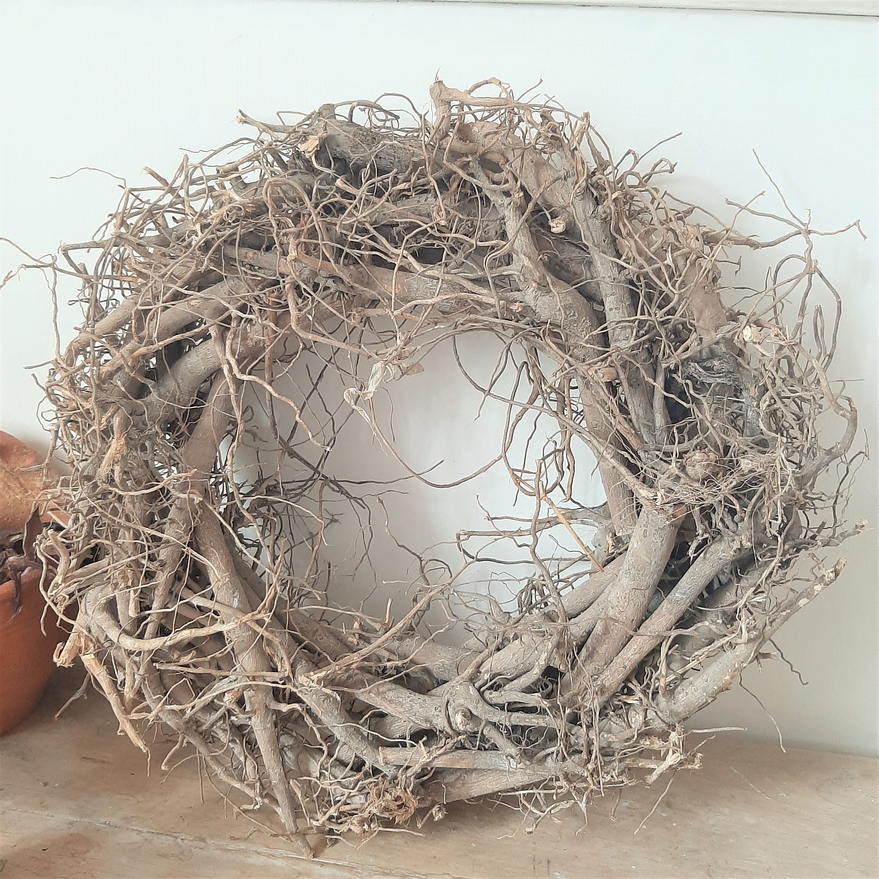 Large Twig Wreath, Solid Wood Wreath, Front Door Wreath, Large ...