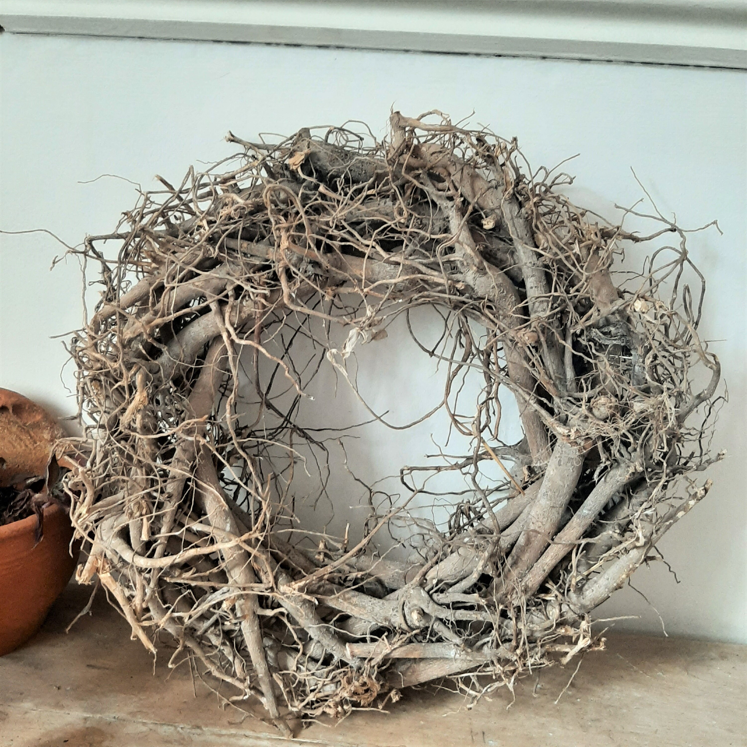 Large Twig Wreath, Solid Wood Wreath, Front Door Wreath, Large ...