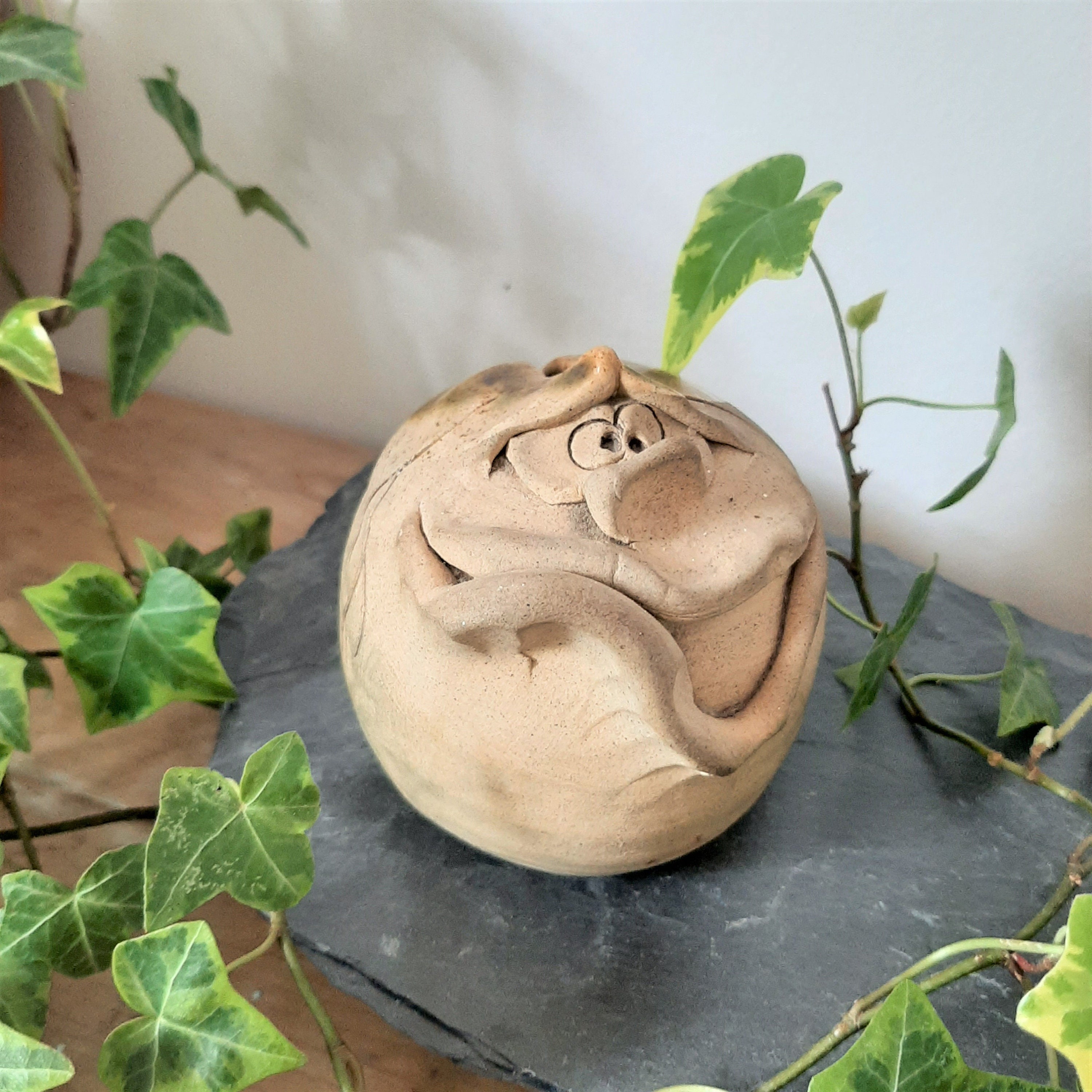 Vintage 1980s Money Box, Pretty Ugly Pottery, Wales Ugly Face Pottery ...