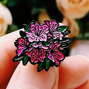 Flower Enamel Pin, Flower Pin, Enamel Pins, Flower Pin, Floral Enamel ...