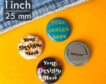 Custom Buttons Pins | Etsy