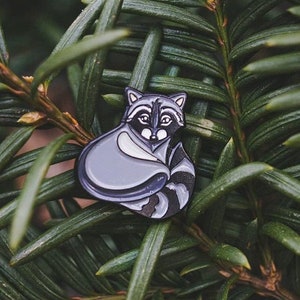 Raccoon Enamel Pin, Raccoon Pin, Trash Panda, Animal Enamel Pin ...