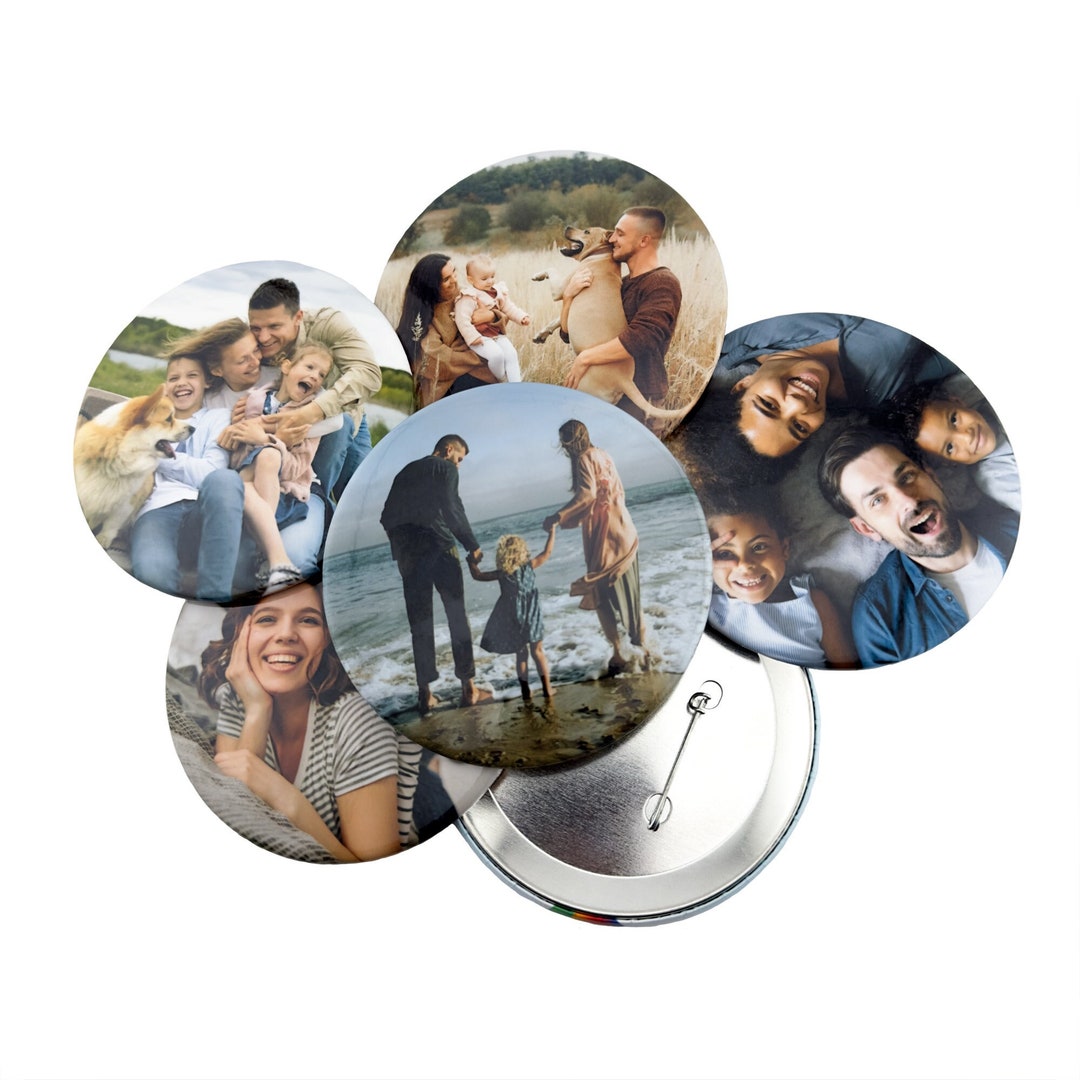 Big Photo Pin Button, Large Button With Picture, 3.5 Inch Image Pinback ...