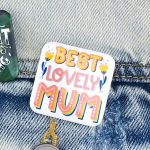 Unique Square Logo Badge - Customized Pin Button for Branding and ...