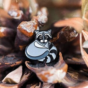 Raccoon Enamel Pin, Raccoon Pin, Trash Panda, Animal Enamel Pin ...