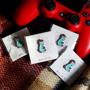 Gamer Enamel Pin, Video Game Pin, Lapel Pin, Unicorn Enamel Pin, Pin ...