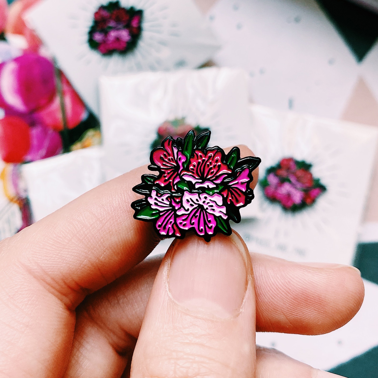 Flower Enamel Pin Flower Pin Enamel Pins Flower Pin Floral - Etsy