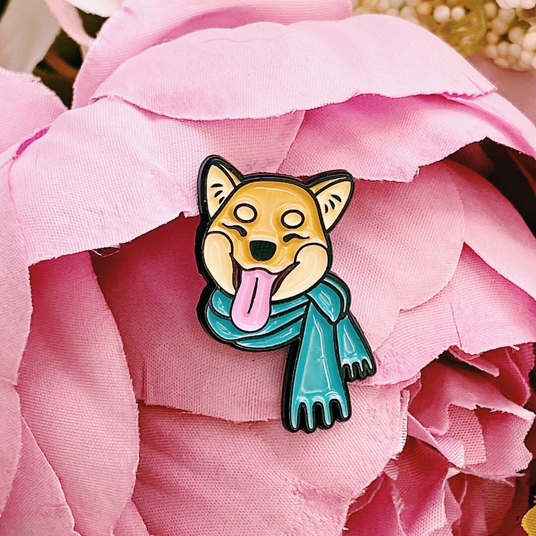 Shiba Inu Enamel Pin, Dog Pin, Dog Brooch Pin, Dog Lapel Pin, Cute ...