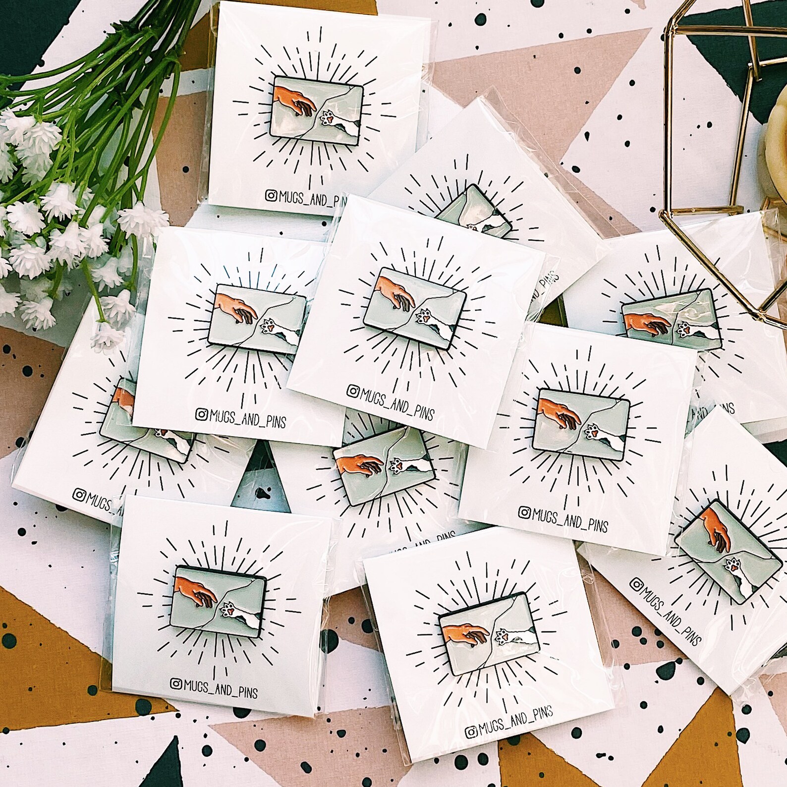 Cat Enamel Pin, Cute Pin, Kawaii Pin, Pin Badge, Hugging Cat, Cat ...