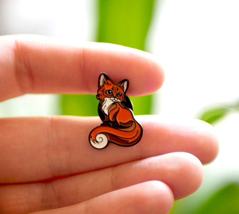 Foxy Enamel Pin Fox Pin Badge Cute Animal Fox Pin Fox - Etsy
