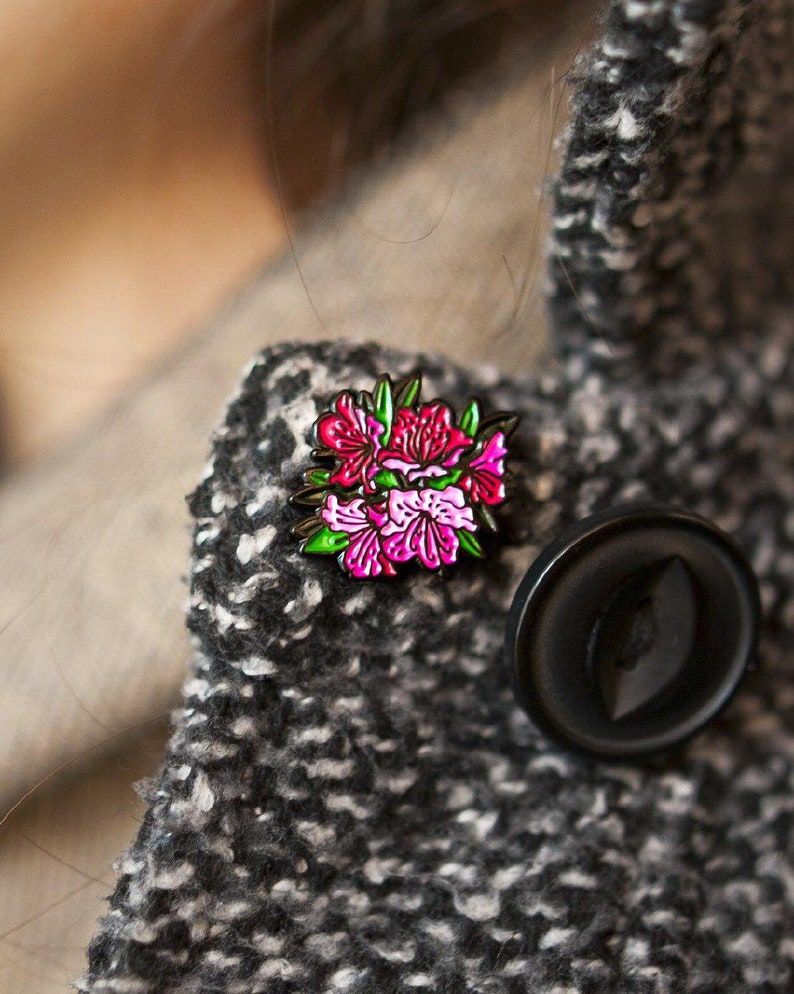 Flower enamel pin flower pin enamel pins flower pin floral | Etsy